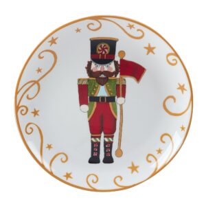 Certified International Holiday Magic Nutcracker 9" Dessert/Salad Plates, Multicolor, Medium, Set of 4