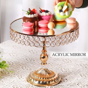 6 Pieces Gold Cake Stand Gold Round Dessert Stands Dessert Table Display Cupcake Display Stands Cake Pedestal Holder for Baby Shower Wedding Birthday Celebration Party Home Decor