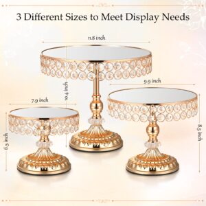 6 Pieces Gold Cake Stand Gold Round Dessert Stands Dessert Table Display Cupcake Display Stands Cake Pedestal Holder for Baby Shower Wedding Birthday Celebration Party Home Decor