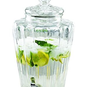 Style Setter Royal Ridge Beverage Dispenser Cold Drink Dispenser w/ 2.3-Gallon Capacity Glass Jug, Leak Proof Acrylic Spigot Great for Parties, Weddings & More