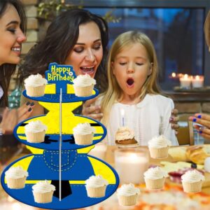 Cartoon Birthday Party Cakestand,3-Tier Cake Stand for Cartoon Theme Party Decorations Supplies