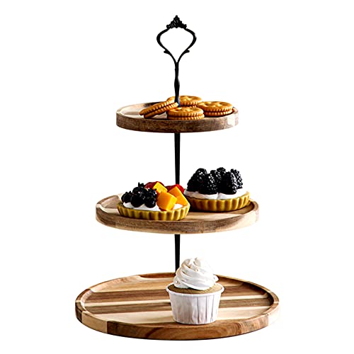 Wooden Cupcake Stand for Dessert Table Display, Cupcake Tower Wood, 3 Tier Tray, Dessert Stands, Rustic Cupcake Holder for Baby Shower Decorations, Party Décor, Farmhouse Decor, Wedding, Tea Party