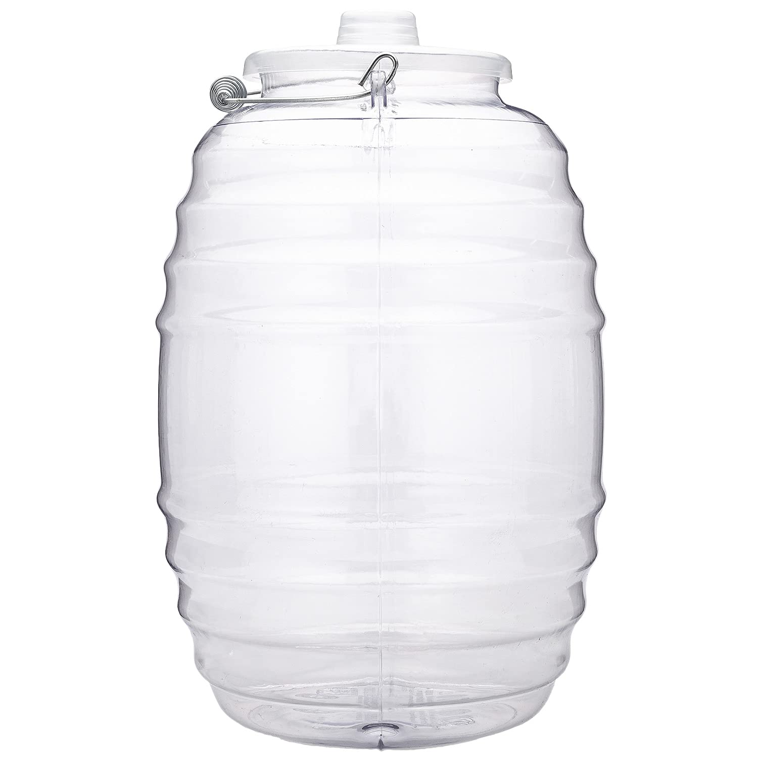 CHAMPS 5 Gallon Jug with Lid - Aguas Frescas Vitrolero Plastic Water Container - 5 Gallon Drink Dispenser - Large Beverage Dispenser Ideal for Agua fresca and Juice - Portable Drink Jar Containers