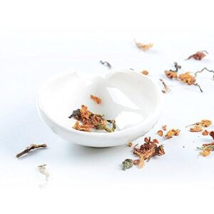 11x4CM White Porcelain Cha He Tea Vessel -Coffee Bean Weighing Tray-Loose Leaf Tea Presentation- Tea Accessory - Tea Scoop