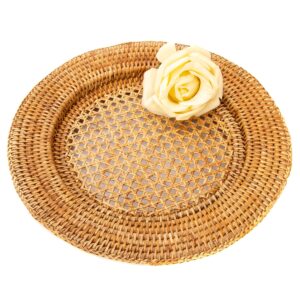 Artifacts Rattan Charger, One Size, Honey Brown