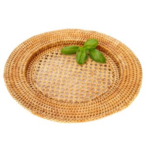 Artifacts Rattan Charger, One Size, Honey Brown