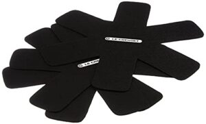 le creuset felt pan protectors, set of 3, 16" diameter, black