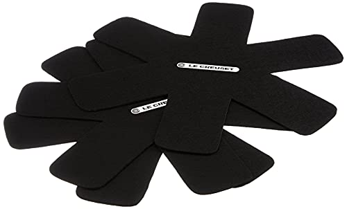 Le Creuset Felt Pan Protectors, Set of 3, 16" Diameter, Black