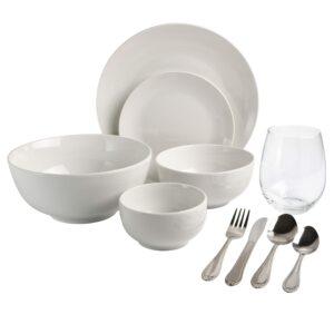 Gibson Home All U Need Dinnerware Combo Set, White, 60-Piece