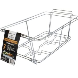 Mm’S Buffet Chafer, Food Warmer Rack, Chrome Wire Rack, Chafing Rack. Full Size Set of 4