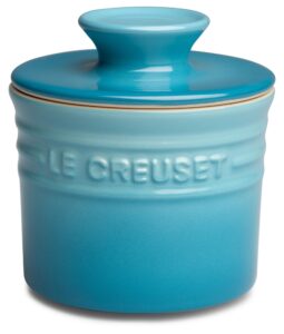 le creuset stoneware butter crock, 6 oz., caribbean