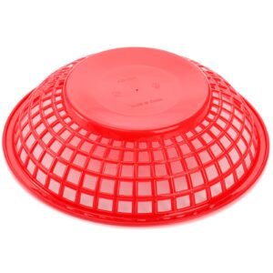 Suwimut 50 Pack Fast Food Baskets, 8 Inches Round Plastic Bread Fry Baskets, Serving Tray for Fast Food Restaurant, Deli Serving, Barbecues, Picnics, Parties, Hot Dogs, Chicken, Burgers