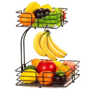 auledio hhh-123 fruit vegetables basket bowl, iron, 1 pack, black