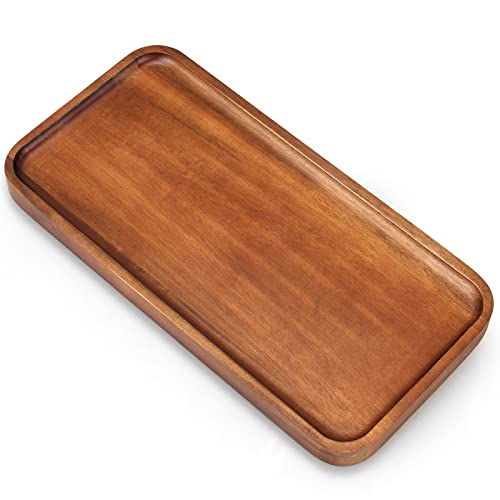 Small Wooden Platter Best Charcuterie Board Acacia Wood Serving Trays Cheese Boards Cake Appetizer Plates Kitchen Charcuterie Platters for Food Dish Rectangular Dessert Snack Decorative Tray