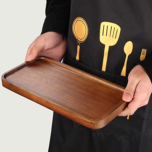 Small Wooden Platter Best Charcuterie Board Acacia Wood Serving Trays Cheese Boards Cake Appetizer Plates Kitchen Charcuterie Platters for Food Dish Rectangular Dessert Snack Decorative Tray