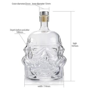 HEYVGO 25.3oz Whiskey Decanter Set with 2 5.0oz Glasses, Whiskey Flask Carafe Decanter, Whiskey Carafe for Brandy, Scotch, Vodka, Gifts for Dad, Husband, Boyfriend