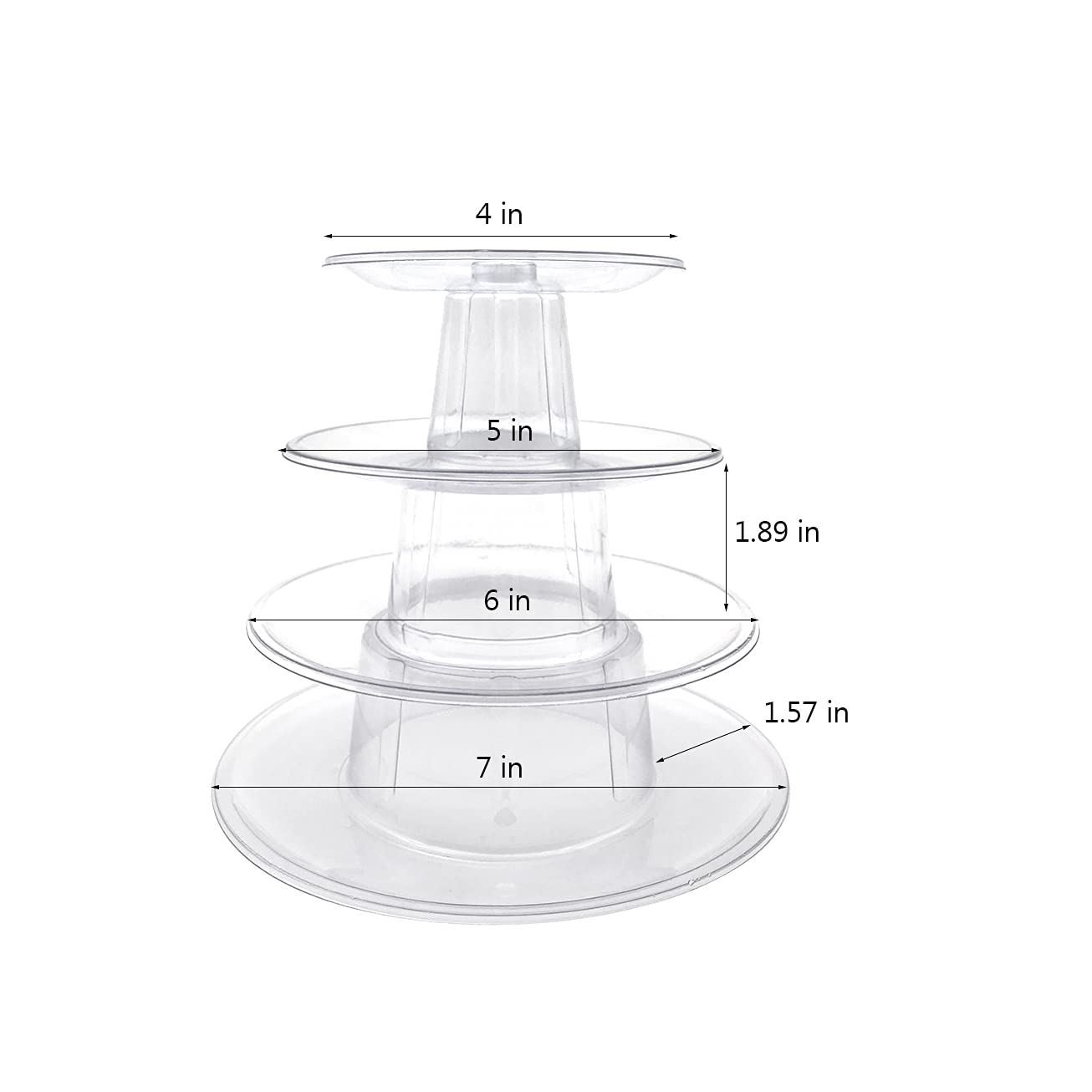 2 Set 4 Tier Macaron Display Stand Round Macaron Tower Cake Stand Dessert Cupcake Stand Cookie Tray Rack Desserts Display for Wedding Birthday Party Baby Shower Bakery Decor