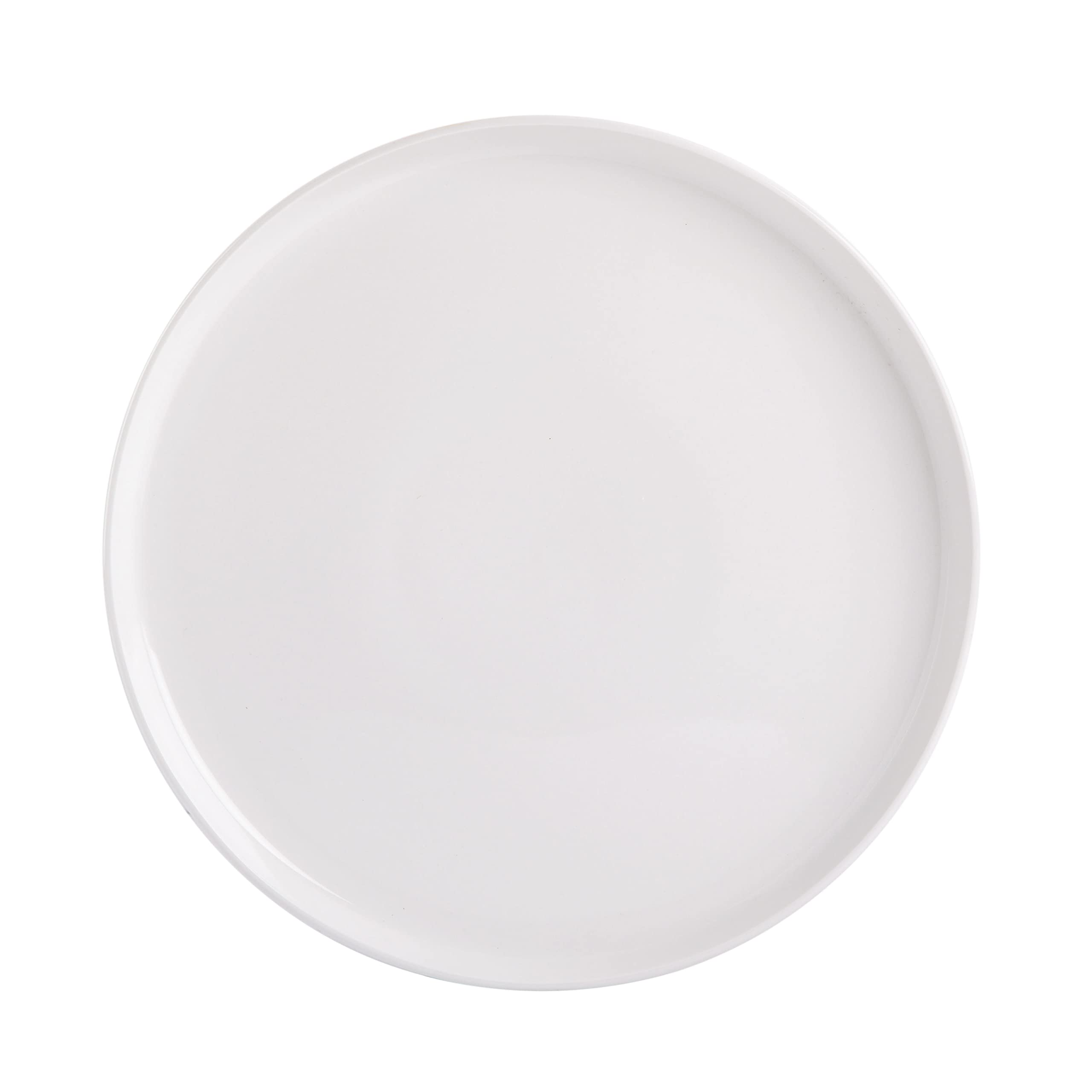 Gibson Home Oslo 8-Piece Porcelain Chip and Scratch Resistant Dinner Plate Set, White