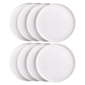 Gibson Home Oslo 8-Piece Porcelain Chip and Scratch Resistant Dinner Plate Set, White