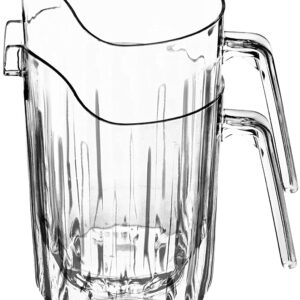 DecorRack 6 Polycarbonate Plastic Pitcher Beverage Dispenser with Pour Spout Shatterproof Catering and Restaurant Serveware for Cold Drinks, Water, Lemonade, Beer, and Sangria, 56 Ounce (6 Pack)