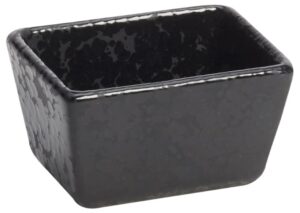 american metalcraft psbl artisanal porcelain sugar packet holder, black, 5-ounces