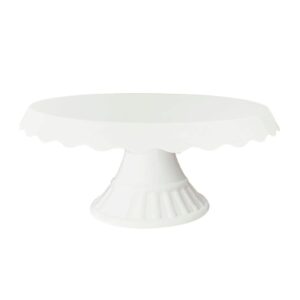 GRUPO MIRANDINHA Acrylic Round Slim Lace Cake Stand Cupcake Stand Candy Stand (White)