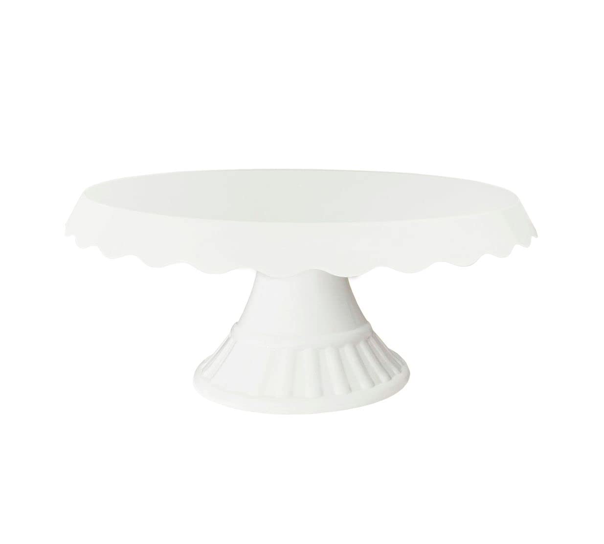 GRUPO MIRANDINHA Acrylic Round Slim Lace Cake Stand Cupcake Stand Candy Stand (White)