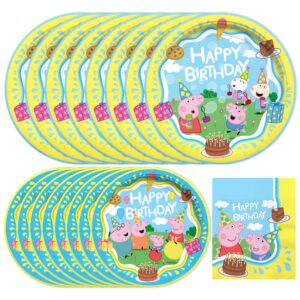 treasures gifted officially licensed peppa pig birthday party supplies - serves 24 guests - dinnerware starter set - peppa pig party supplies including peppa pig plates & peppa pig napkins