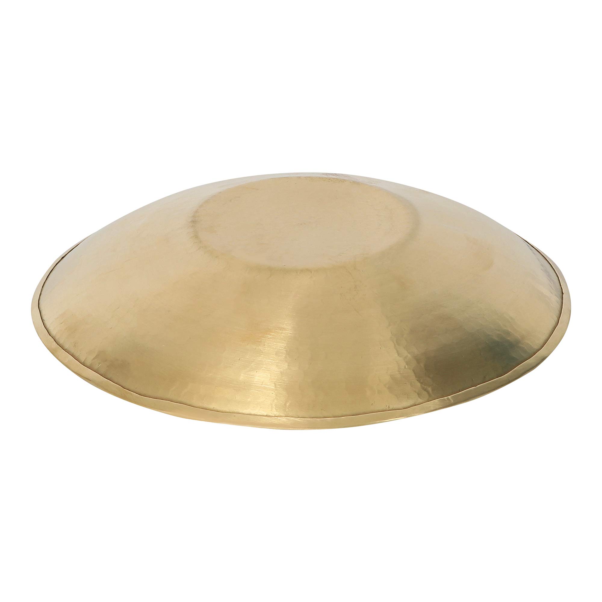 De Kulture Handmade Pure Brass Fruit Plate for Serving Traditional Dinner Serveware & Pooja Thali, Ideal for New Year, Anniversary, Birthday Gift, 10" D inches, Golden