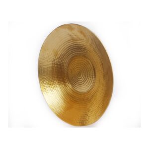 De Kulture Handmade Pure Brass Fruit Plate for Serving Traditional Dinner Serveware & Pooja Thali, Ideal for New Year, Anniversary, Birthday Gift, 10" D inches, Golden