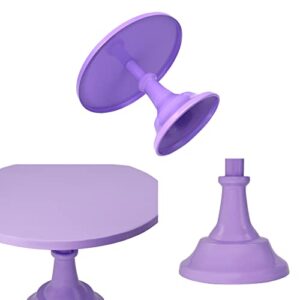 3 Pieces Cake Stand Set Purple Metal Cupcake Dessert Holder Party Serving Tray for Baby Shower Wedding Birthday Parties Celebration