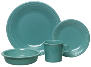 fiesta 4-piece dinnerware place setting, turquoise