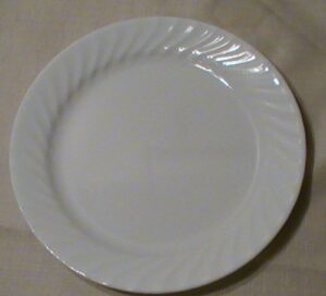 corning corelle enhancement (white swirl) 7 1/4" salad plates - set of 4