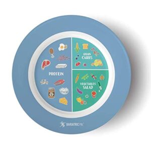 bariatricpal bariatric portion control plate 2.0 - blue