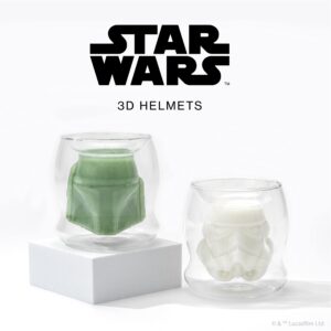 JoyJolt Star Wars Stormtrooper 3D Helmet 6.5oz Double Wall Glass Coffee Cup. From The Star Wars Coffee Mug, Glass Coffee Cups, Espresso Cups and Tea Cups Collection of Double Wall Glasses.