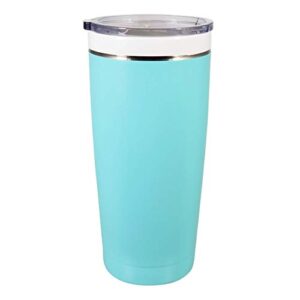 ceramisteel coffee ceramic travel mug (22 ounce), ceramic rim & inner coating on insulated stainless steel tumbler, durable turquoise finish