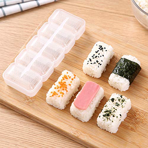 Diy Sushi Molds Rice Ball Molds Set Include 1 Piece Sushi Rice Shape Maker, 1 Piece Rice Baller Shaker With Rice Paddle