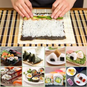 7 Pack Onigiri Mold, Rice Mold Musubi Maker Kit, Non Stick Spam Musubi Maker Press Rice Ball Mold Shake Sushi Maker Tool for Kids Bento Lunch and Home DIY (Triangle & Musubi)