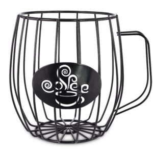 Kovot Metal Mug-Shaped Coffee Pod and Capsule Holder - Holds 25-30 Pods - Black