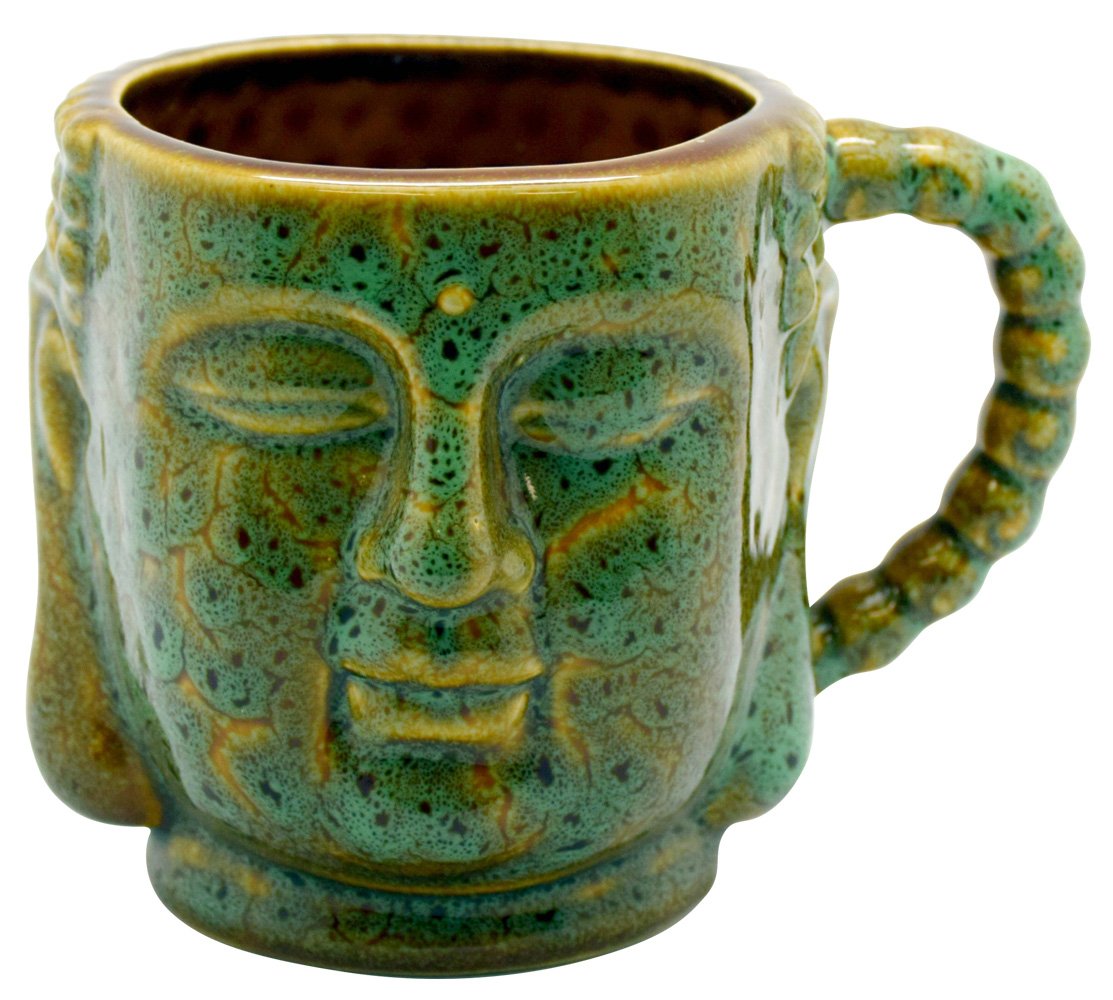 Buddha Ceramic Mug - 12oz - 2pc Set