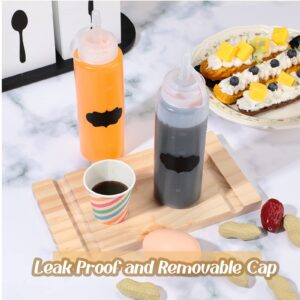 30 Pieces 8 oz Condiment Squeeze Bottles Multipurpose Squirt Bottles Plastic Sauce Bottles Empty Condiment Containers with Cap Oil Dressing Ketchup Dispenser with 40 Chalkboard Labels, Chalk Marker