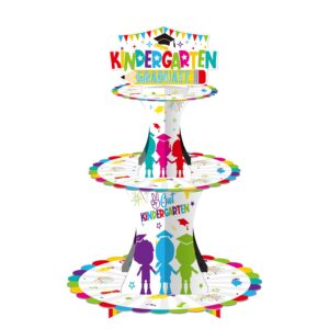 kidergarten graduation cardboard cupcake stand party supplies,kindergarten graduation decorations 2024, dgt class of 2024 kindergarten graduation cupcake holder stand,kindergarten graduation supplies