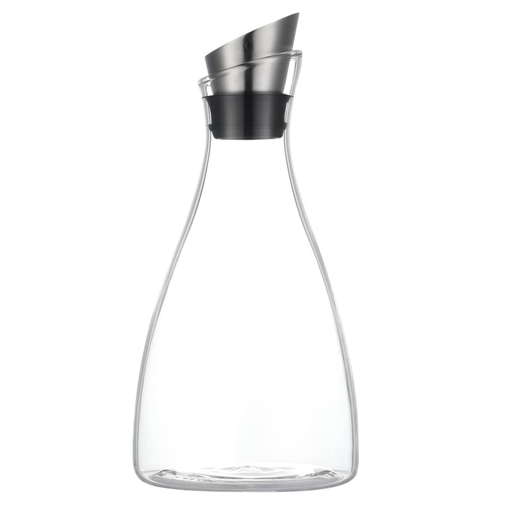 50 Ounces Borosilicate Glass Carafe with Lid, Drip-free Glass Pitcher for Hot/Cold Water, Ice Tea and Lemonade Beverage