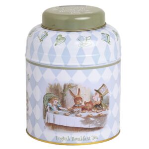 alice in wonderland tea caddy with 80 english breakfast teabags