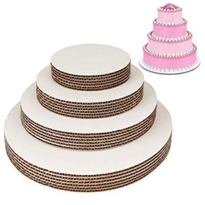 white round greaseproof cake boards – cake circle base, 6/8/10/12 inch, 5 of each size