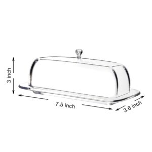 Youngever Plastic Butter Keeper, Reusable Clear Butter Dish, Butter Container with Lid