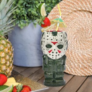 Friday The 13th Geeki Tikis Jason Voorhees Mug | Official Horror Collectible Tiki Style Ceramic Cup | Holds 26 Ounces