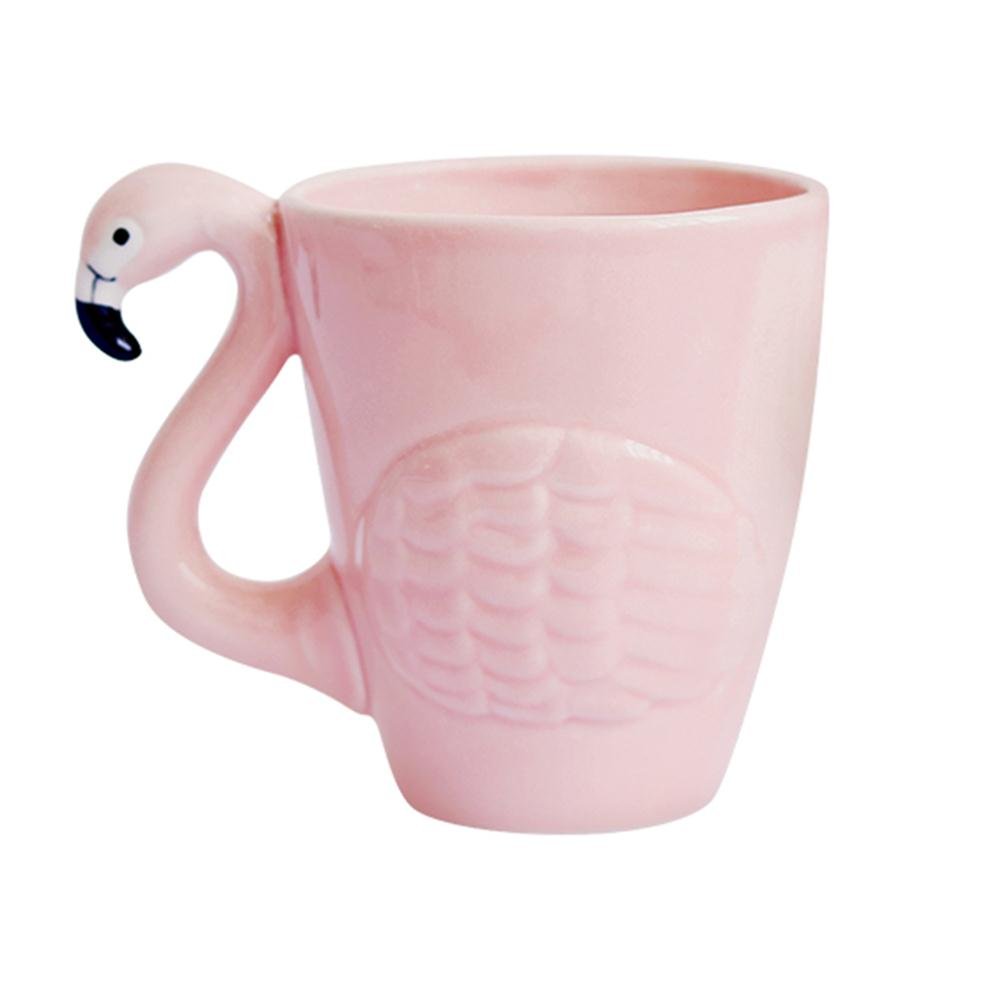 JointVictory 34 oz Flamingo Teapot - Pink Flamingo Gift for Women Small Porcelain Tea Pot - Microwave and Dishwasher Safe (Teapot)