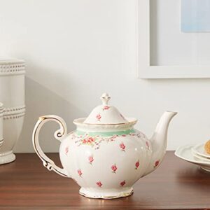 Gracie China by Coastline Imports Green 5-Cup Gracie China Vintage Rose Porcelain Teapot