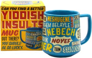 yiddish insults mug - nudnik to tipish and more